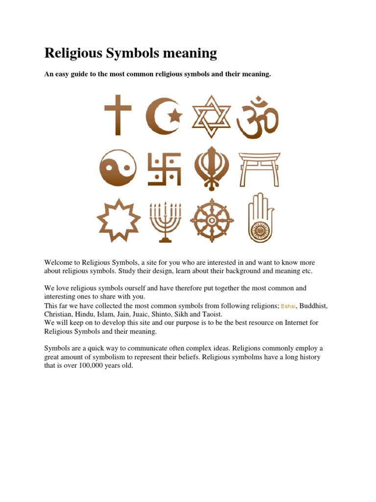 Religious Symbols Meaning | PDF | Gautama Buddha | Dharma