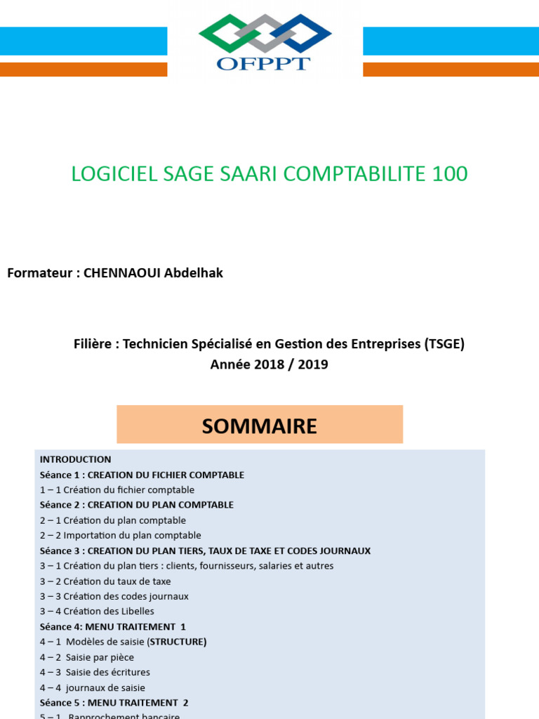 Cours Sarri Compta 100 2018 - Copie | PDF | Fichier informatique | Comptabilité