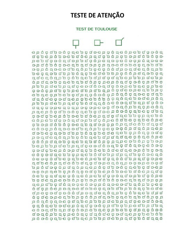 Teste de Atenção e Concentração | PDF | Inteligência | Tempo