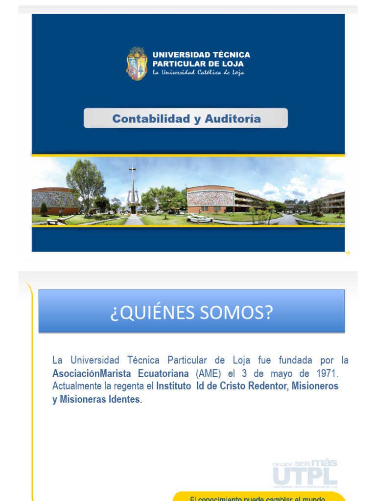 Utpl Contabilidad Auditoria | PDF
