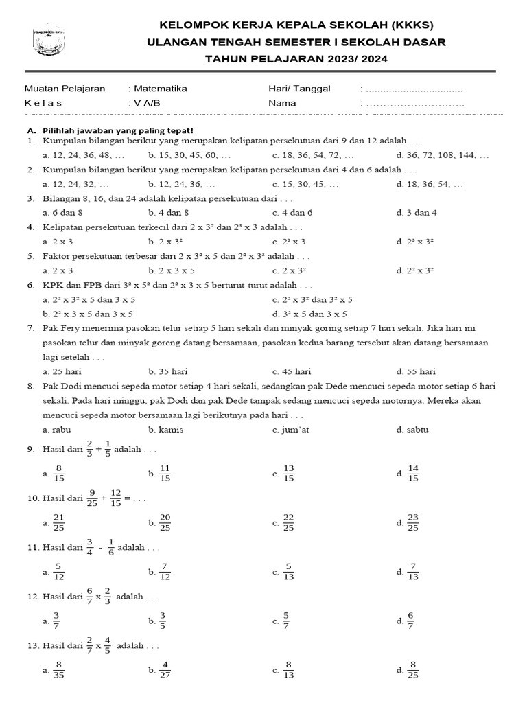 Soal Matematika | PDF