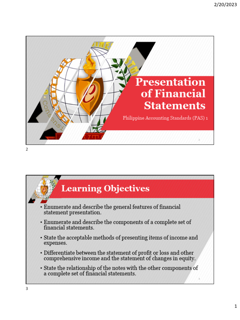 PAS 1 - Presentation of Financial Statements-1 | PDF | Financial ...