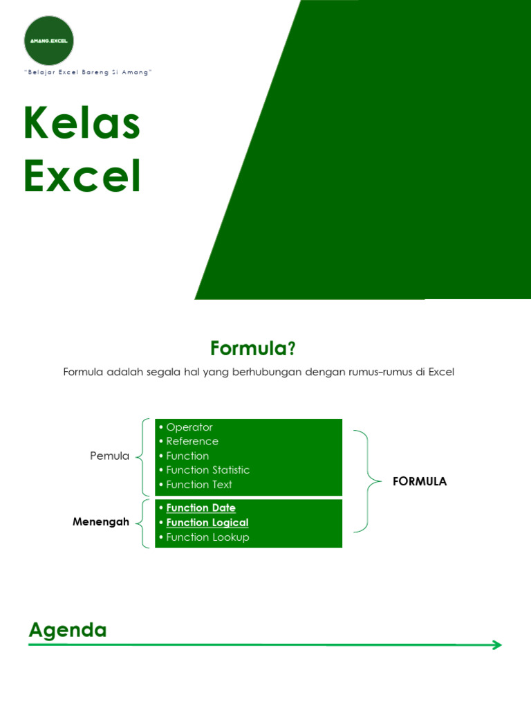 Kelas Amang Excel - Sesi 3 | PDF | Pengelolaan Keuangan & Uang | Metode & Bahan Ajar