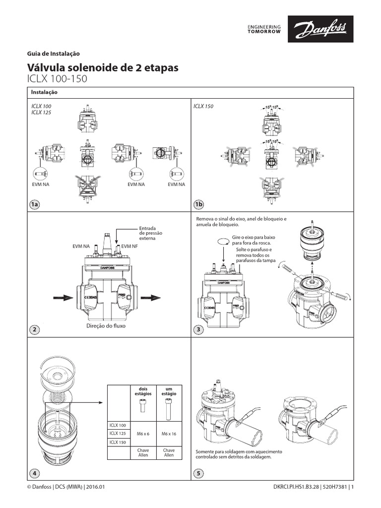 ICLX 100-150: Válvula Solenoide de 2 Etapas | PDF | Válvula | Pressão