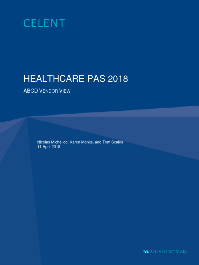 Celent Healthcare PAS 2018 ABCD Vendor View | PDF