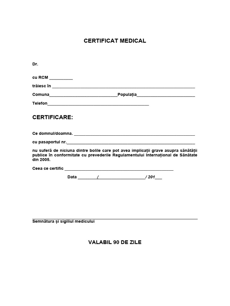 Certificat Medical PDF | PDF
