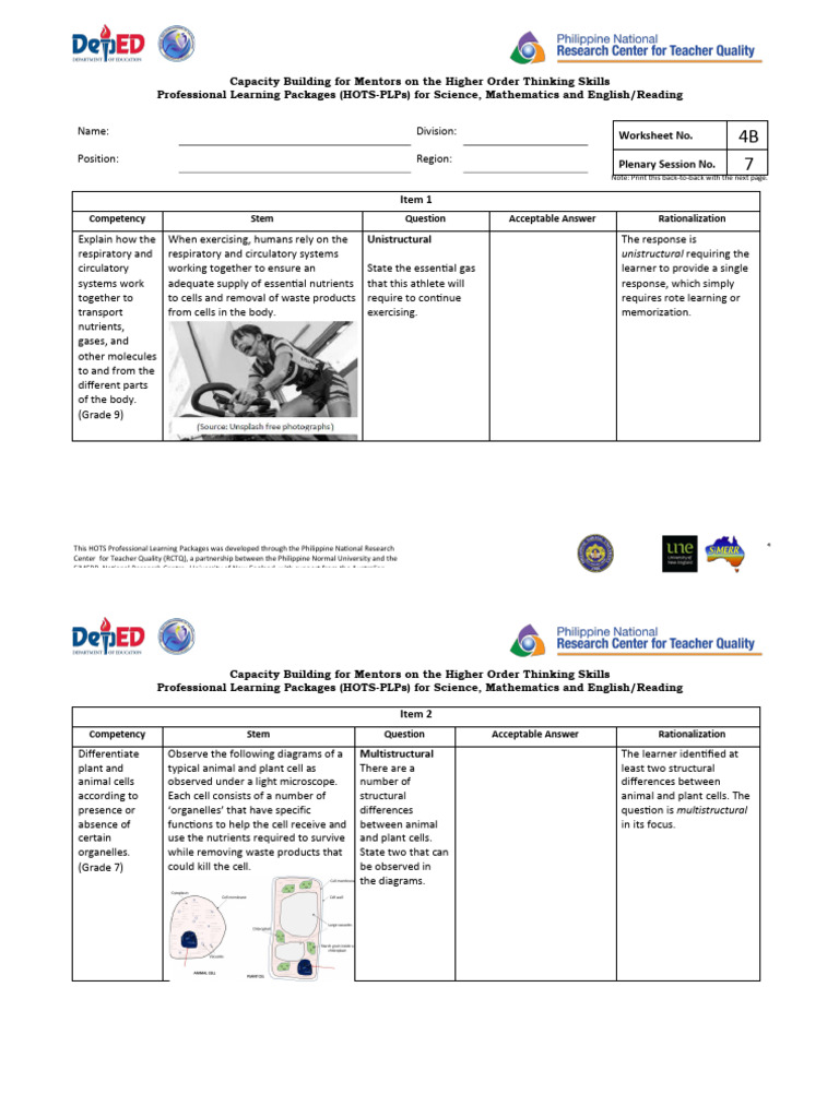 MICAH NORADA - Worksheet 4B Science | PDF | Learning | Chemical Compounds