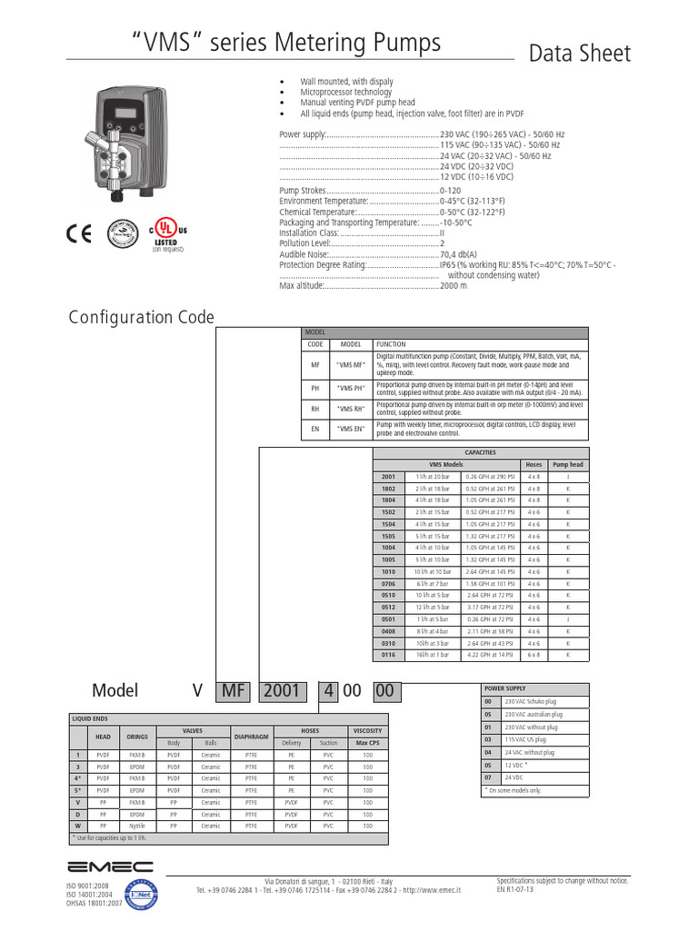 Vms Eng | PDF | Pump | Electrical Engineering