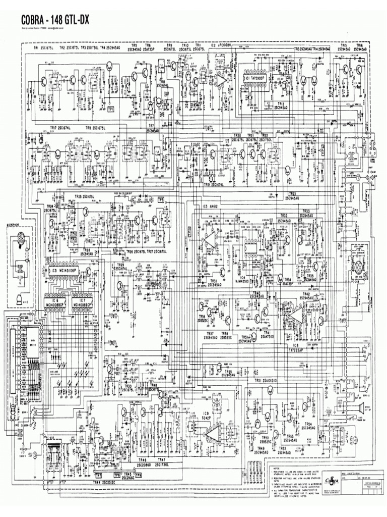 Schema Statie Radio CB Cobra 148 GTL DX | PDF