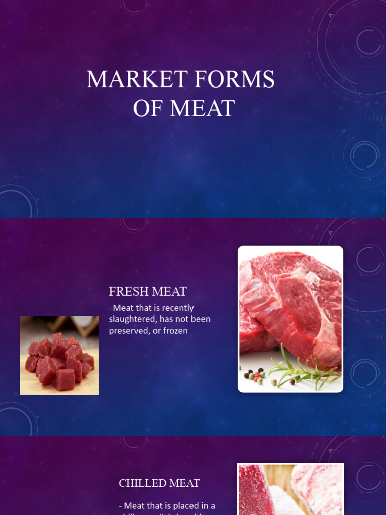 Types of Meat Market Forms Explained | PDF