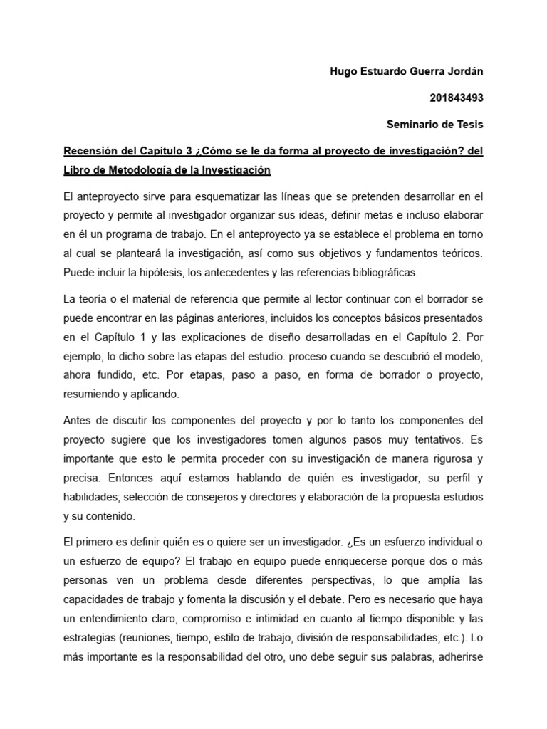 Recension Cap. 3 Hugo Guerra | PDF | Teoría | Método científico