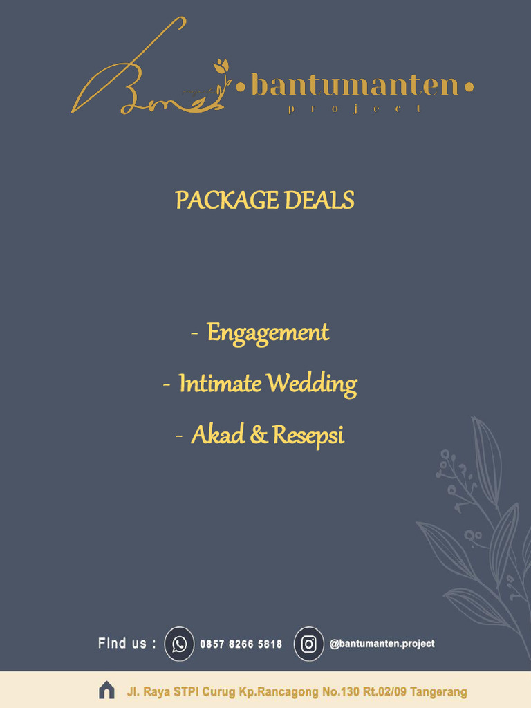 Wedding and Engagement Package Deals | PDF | Indonesian Cuisine | Cooking
