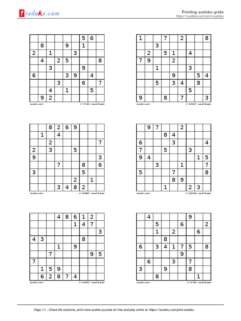 Sudoku Print | PDF