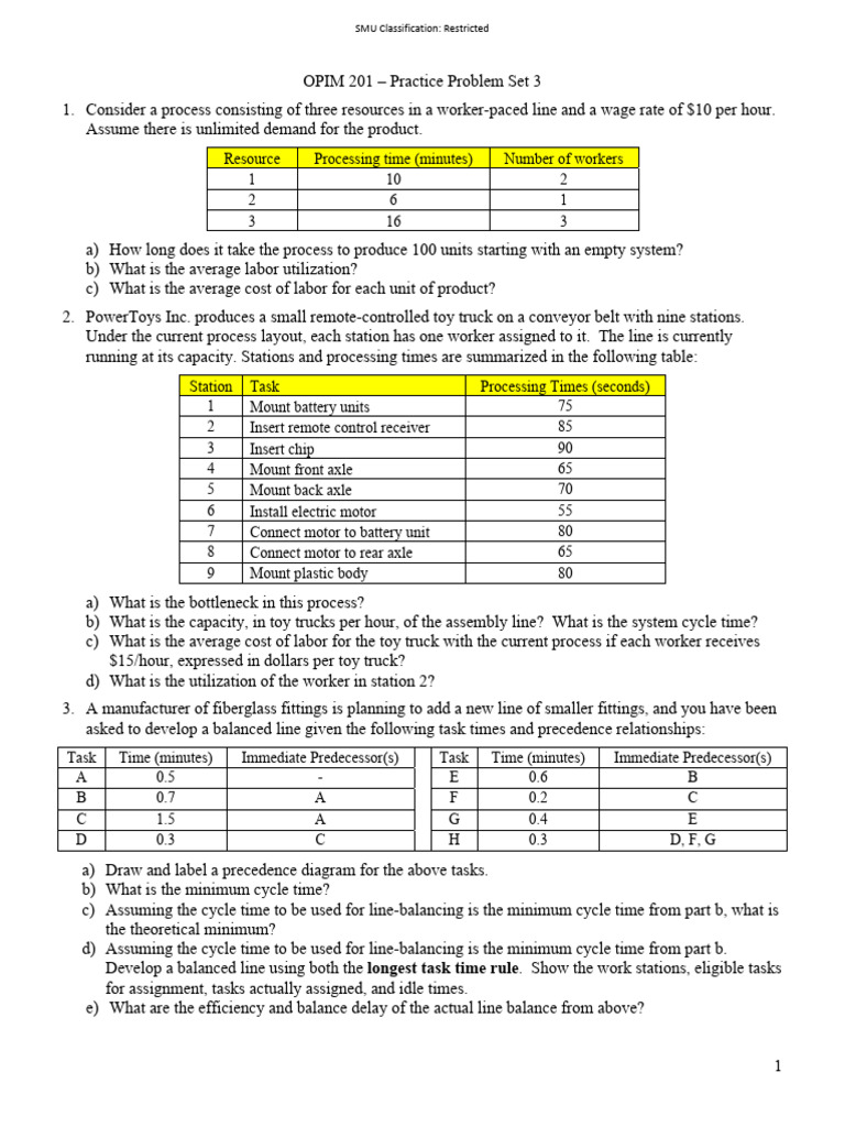 Practice Problem Set 3 | PDF