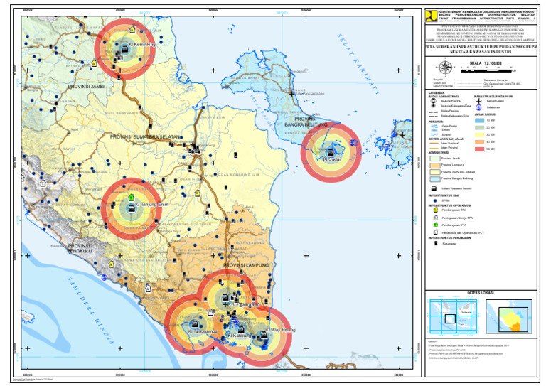 Peta Sebaran Infrastruktur PUPR Dan Non PUPR Sekitar Kawasan Industri | PDF