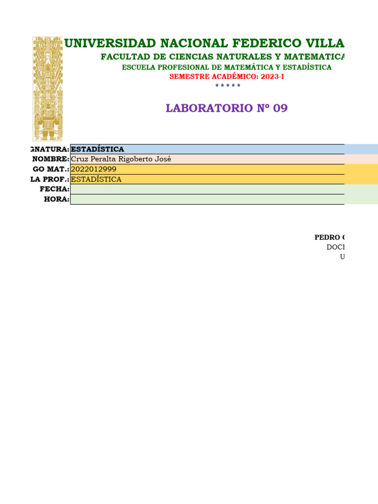 Estad 2023 I Lab 09 | PDF | Science