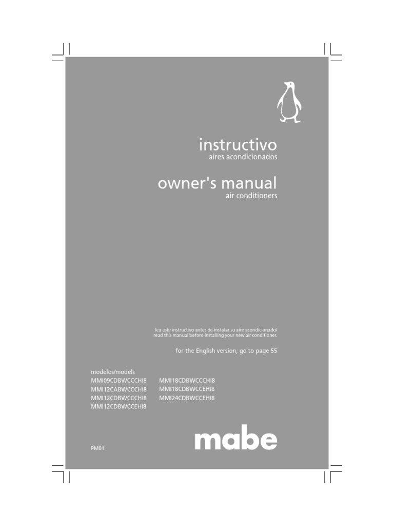 ManualUsuario mabeINVERTER PM01 | PDF | Control remoto | Residuos