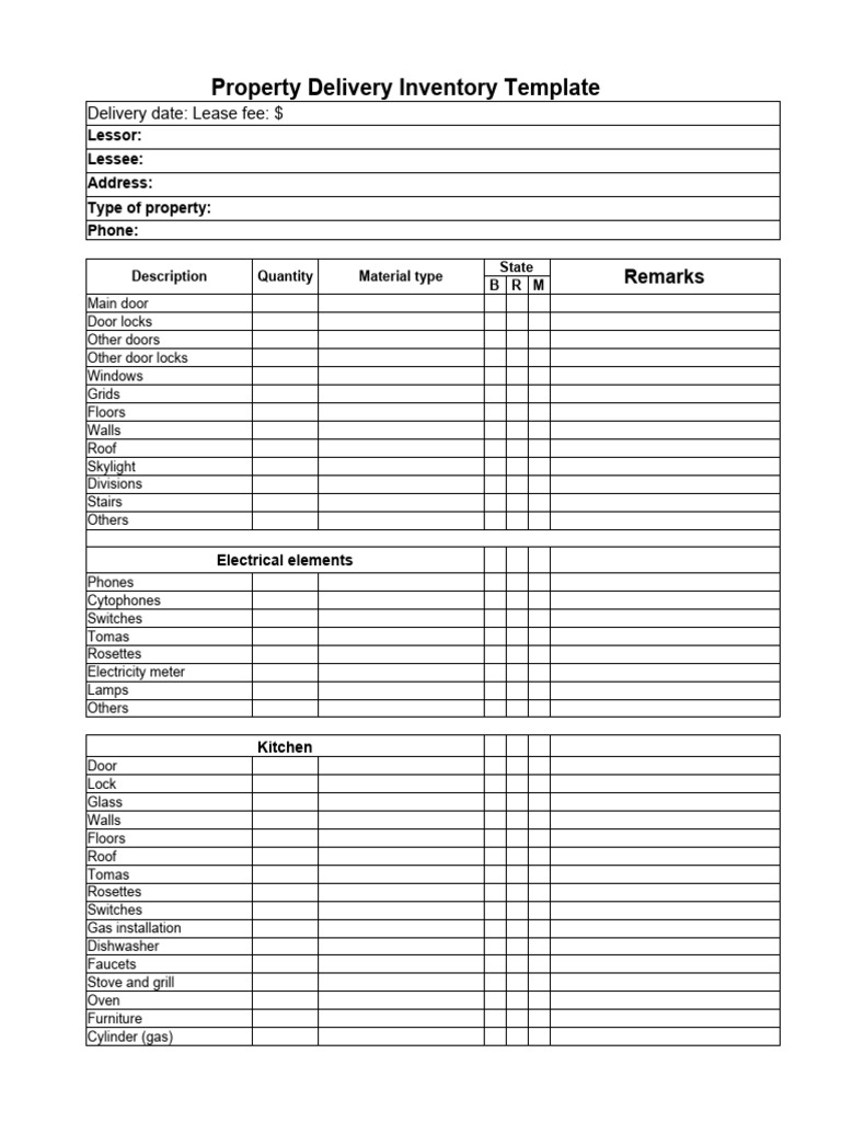 Property Delivery Inventory Model | PDF | Lease | Home