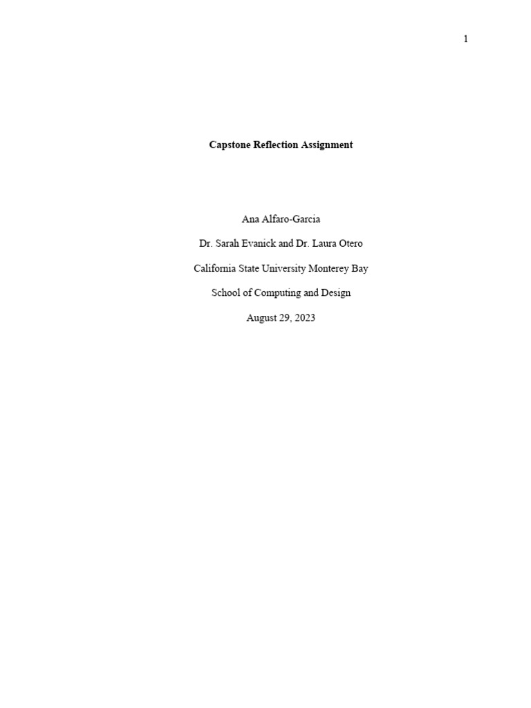 Capstone Project Reflection Insights | PDF | Expert | Interview