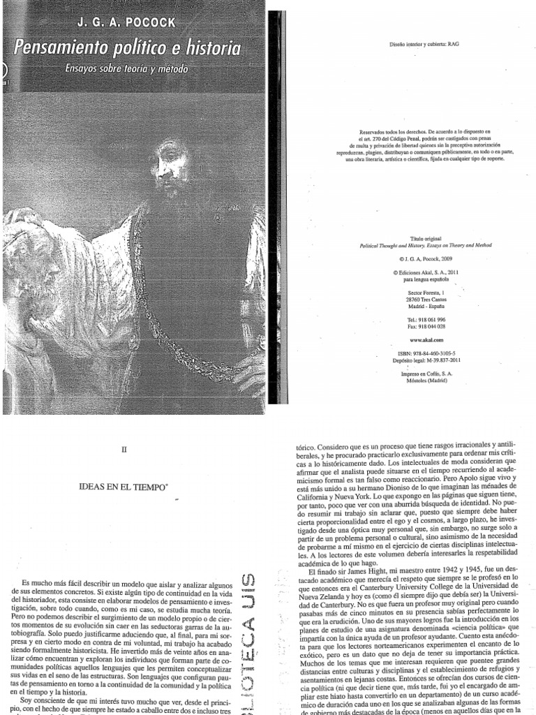 POCOCK, J. G. A. Pensamiento Político e Historia - Imprimir | PDF