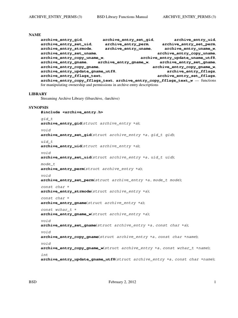 archive_entry_perms.3 | PDF