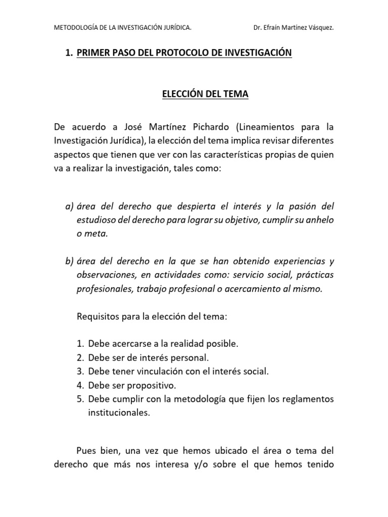 Pasos 1 Al 3 Del Protocolo de Investigacion | PDF | Método científico | Estado (política)