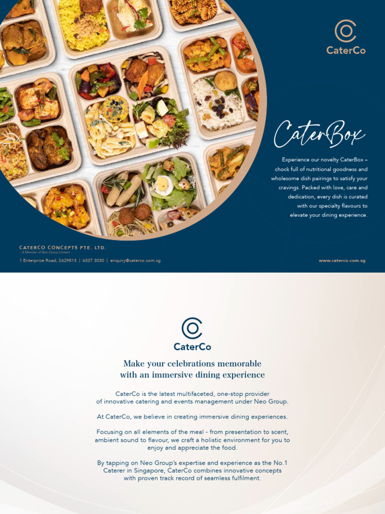 CaterBox Menu by CaterCo Concepts | PDF | Curry | Tofu
