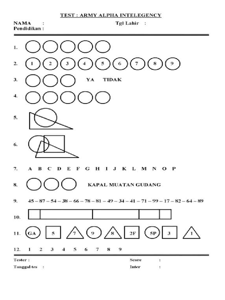 Army Alpha | PDF