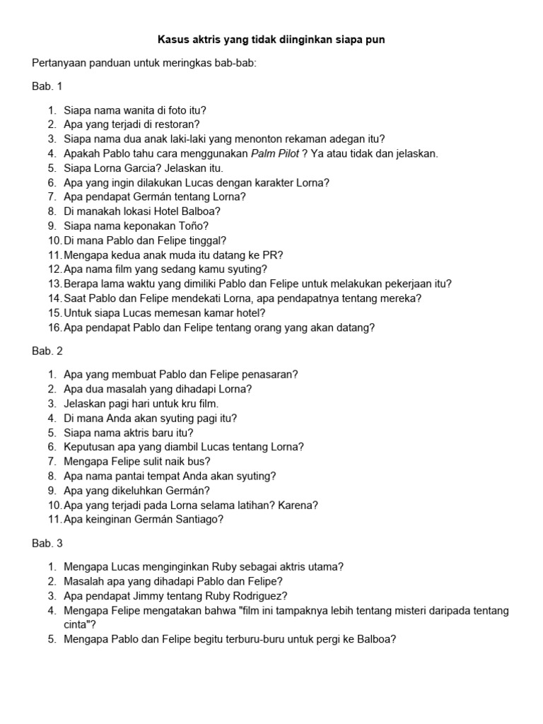 Kasus Aktris Yang Tidak Diinginkan Siapa Pun | PDF | Seni & Disiplin Bahasa