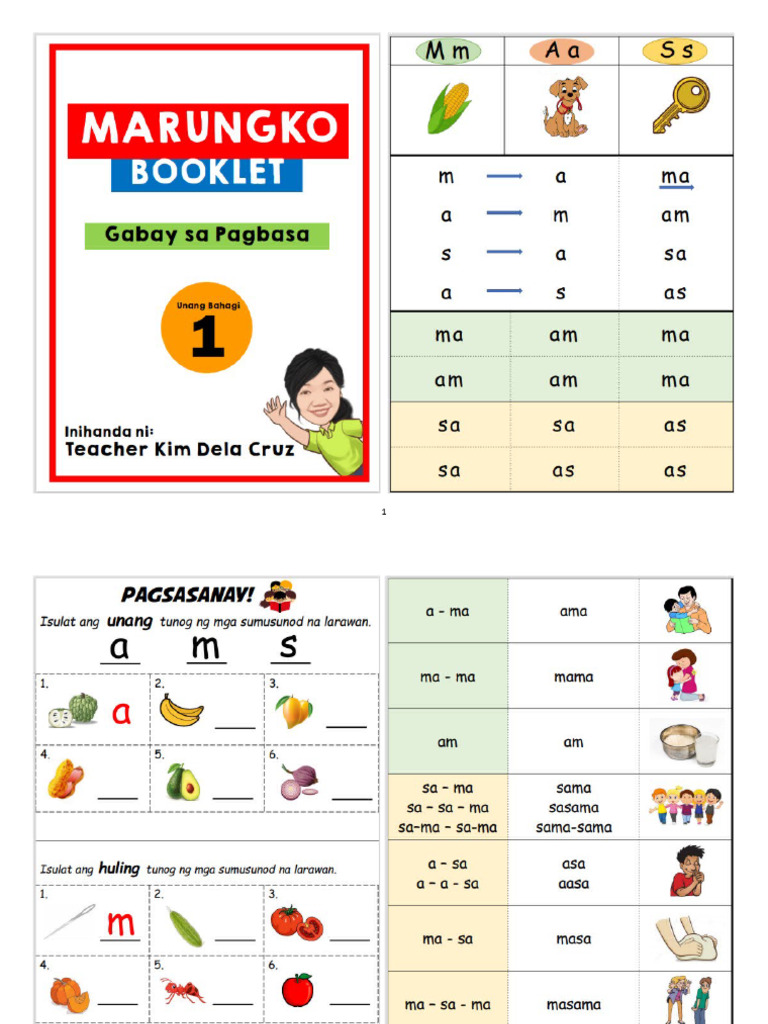Marungko Booklet 1 | PDF Marungko Booklet 1 | PDF