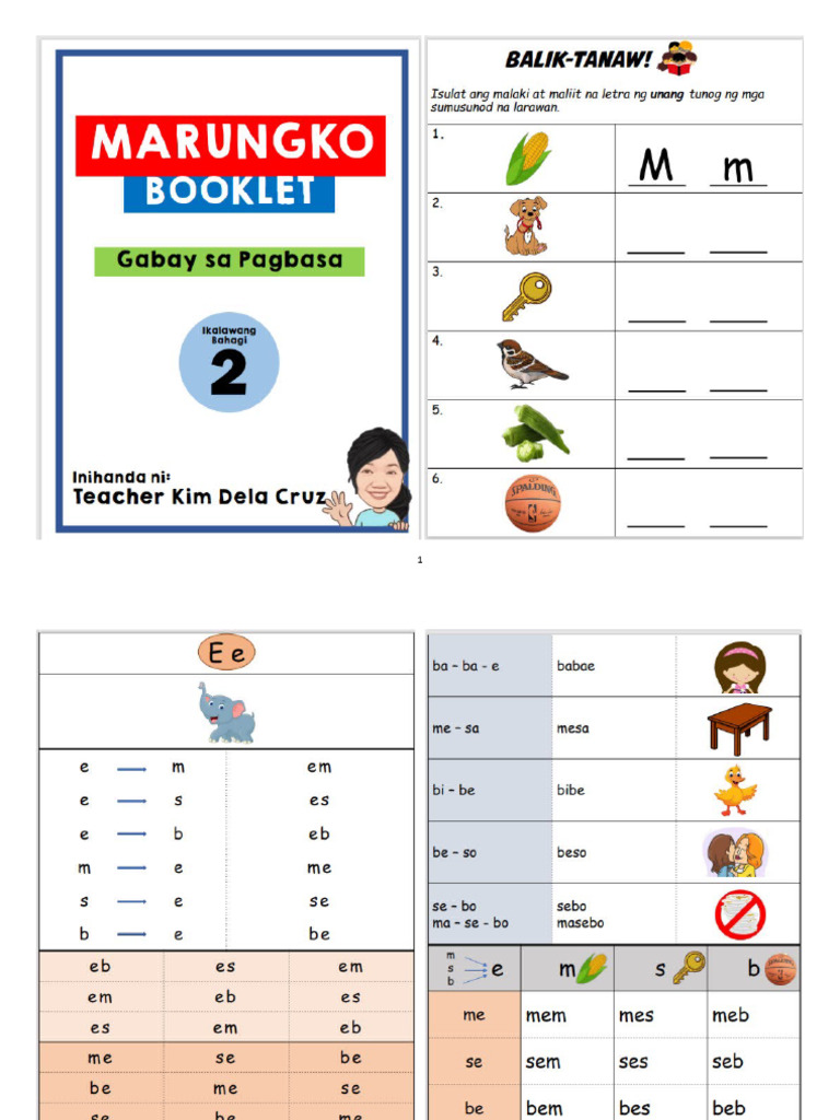 Marungko Booklet 2 | PDF