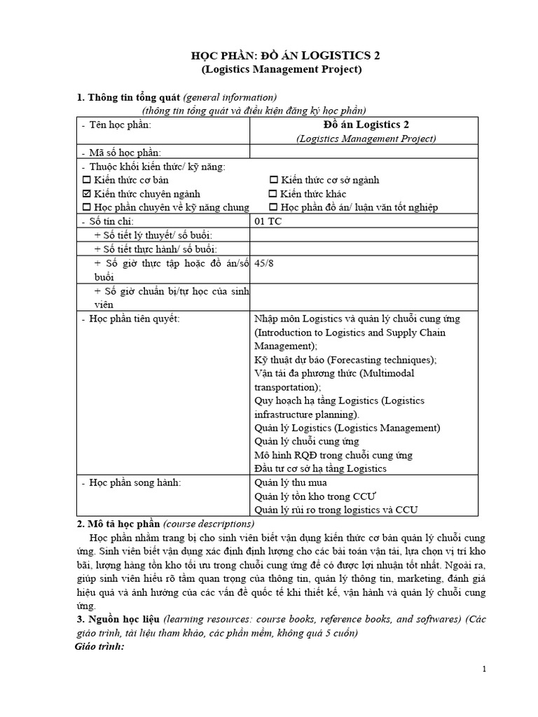 Đề Cương Học Phần Đồ Án LGT2 - V04 | PDF