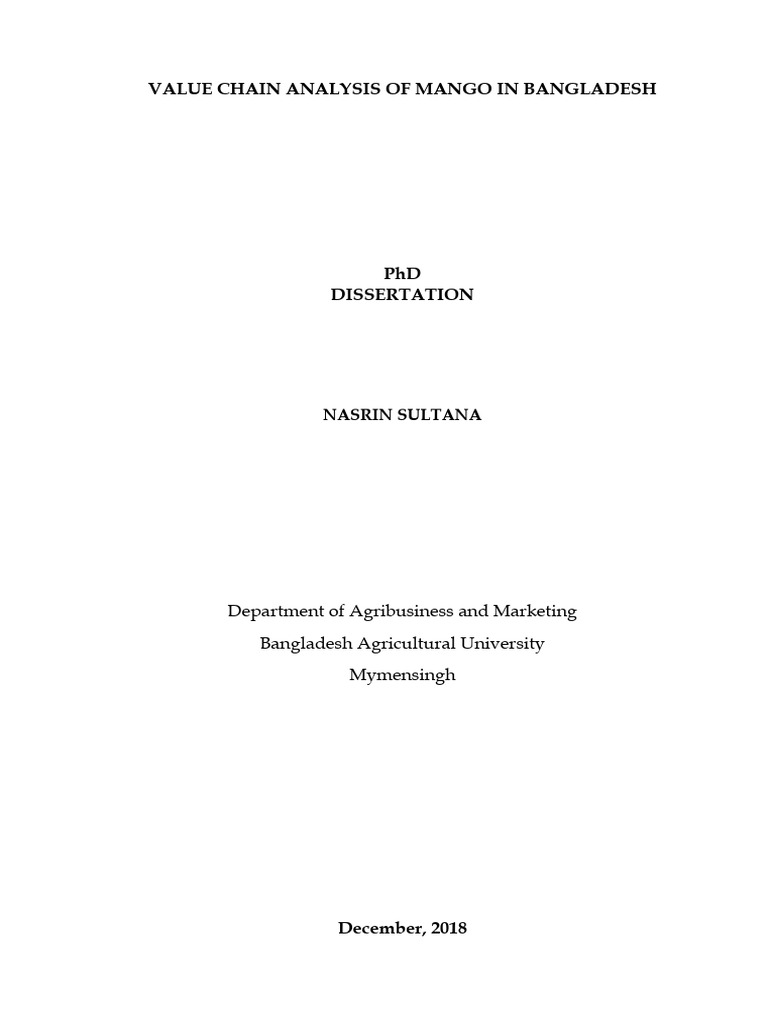 Value Chain Analysis of Mango in Bangladesh | Download Free PDF | Mango ...
