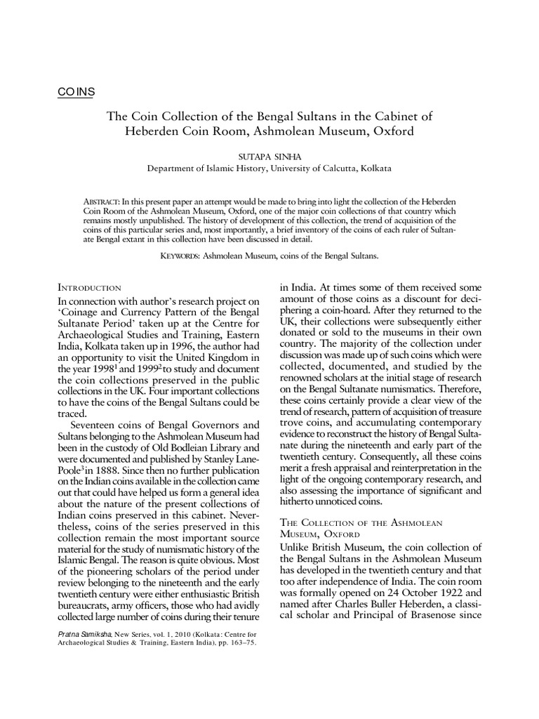 The Coin Collection of The Bengal Sultan | PDF | Money | Foreign ...