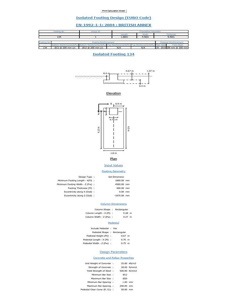 Design of Footing | PDF