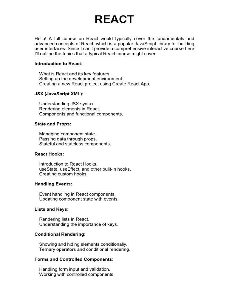 React Main | PDF | Component Based Software Engineering | Document ...