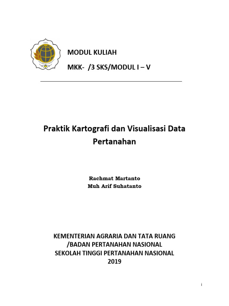 Modul Praktik Kartografi1 Dan Visualisasi Data Pertnhan Final | PDF