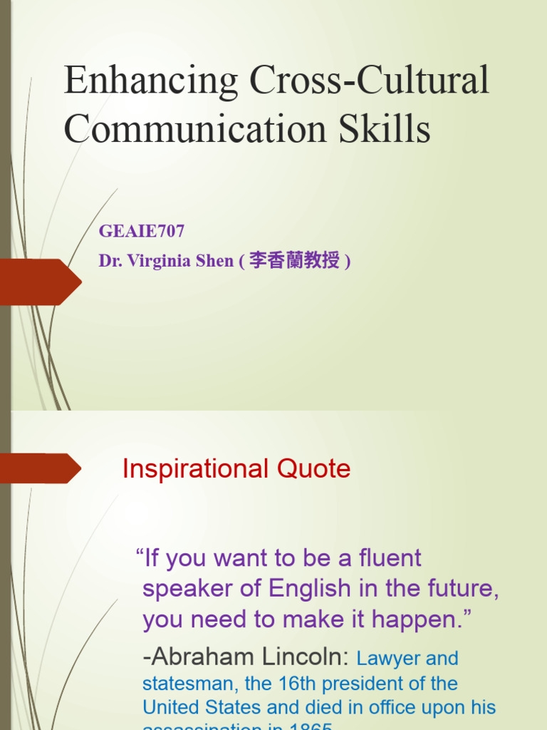 Enhancing Cross-Cultural Communication - Language Learning.112-1 | PDF ...
