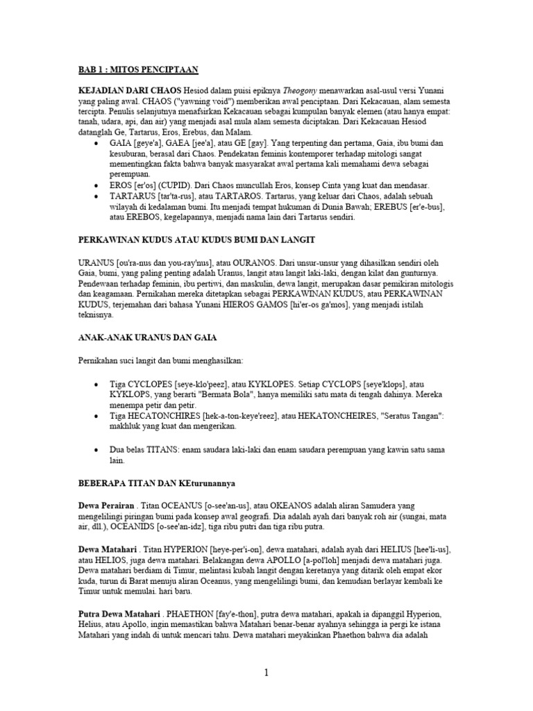 Ringkasan Bab Mitologi Morford | PDF | Dewasa Muda