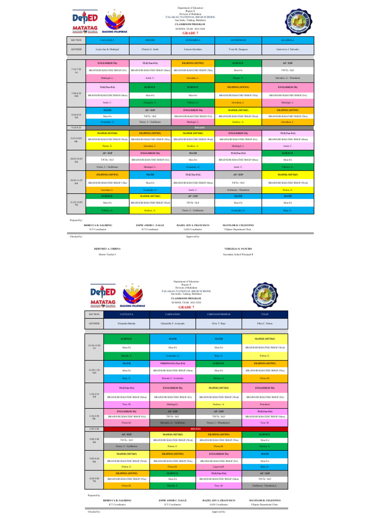 Class Teachers Program Revised With BRAINSBUKMATHICRHGP | PDF