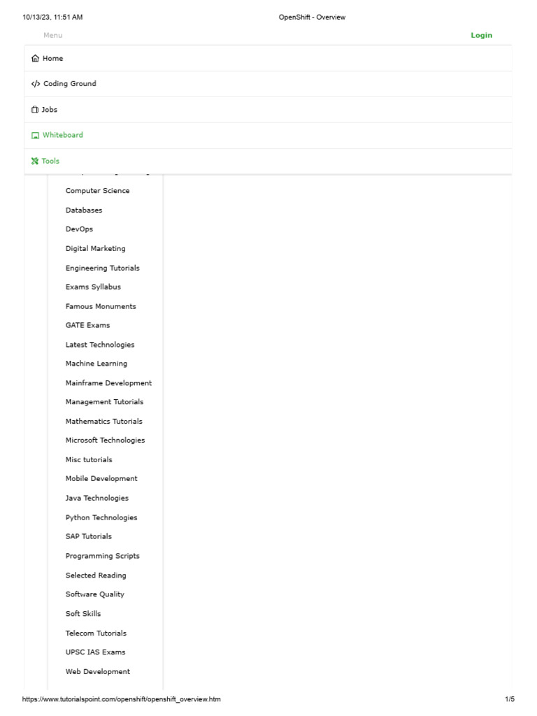 Openshift Overview Pdf 