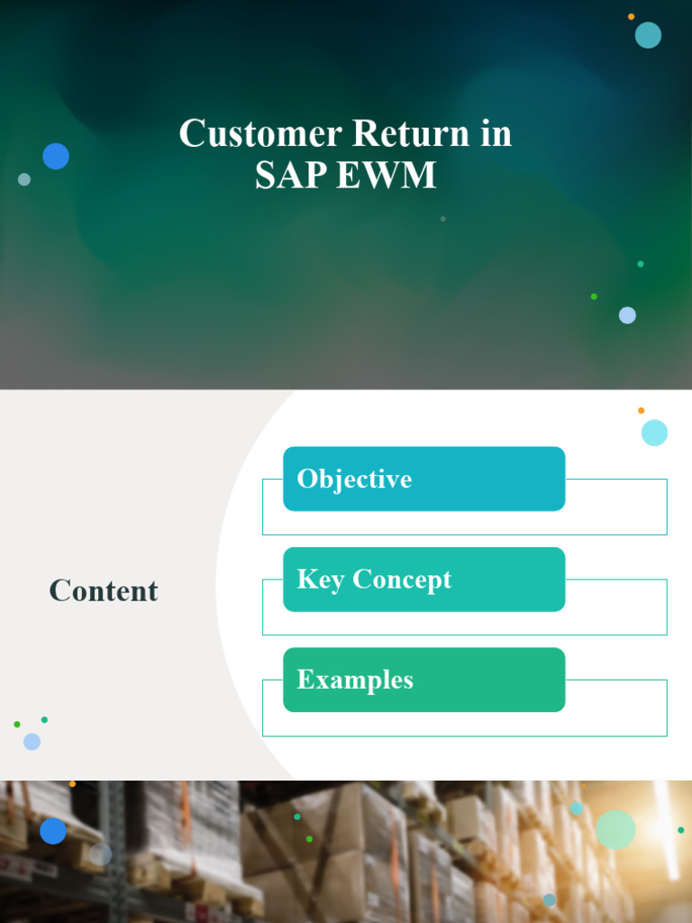 Customer Return in SAP EWM | PDF