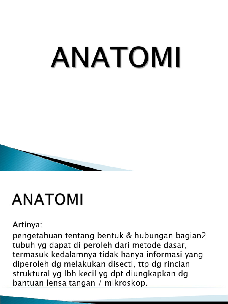 Anatomi - Manusia - PPT Ed | PDF