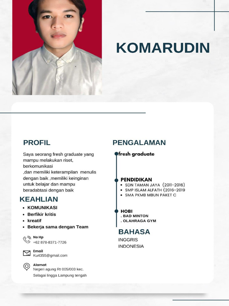 CV Komarudin | PDF