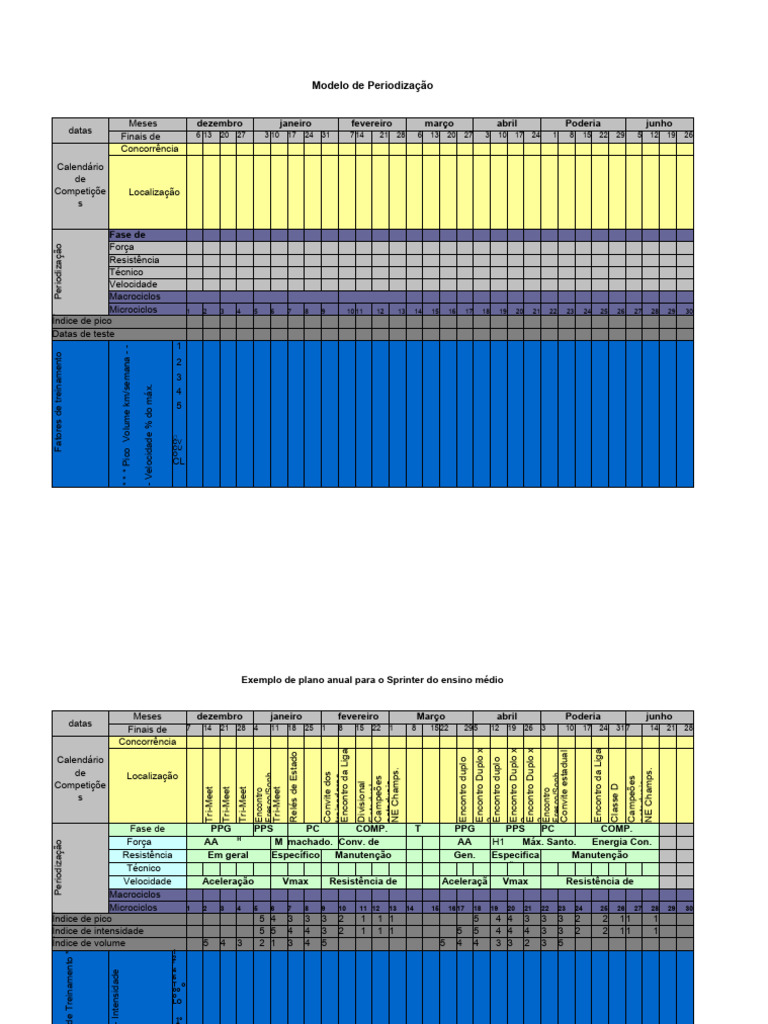 Modelos de Periodização | PDF