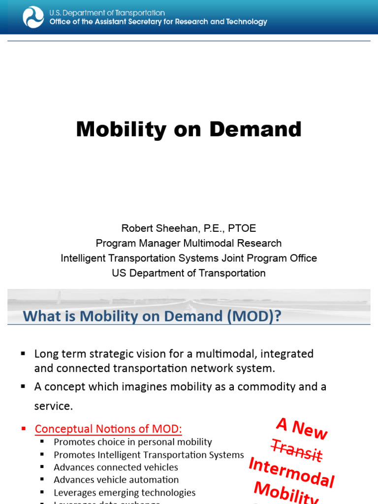 Autonomous Mobility on Demand Overview | PDF | Transport | Automation