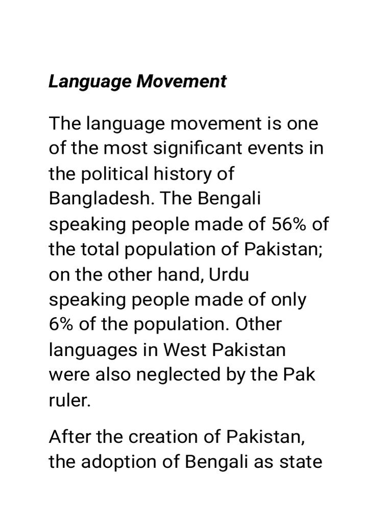 Bangladesh Language Movement 1952 | PDF | Bangladesh