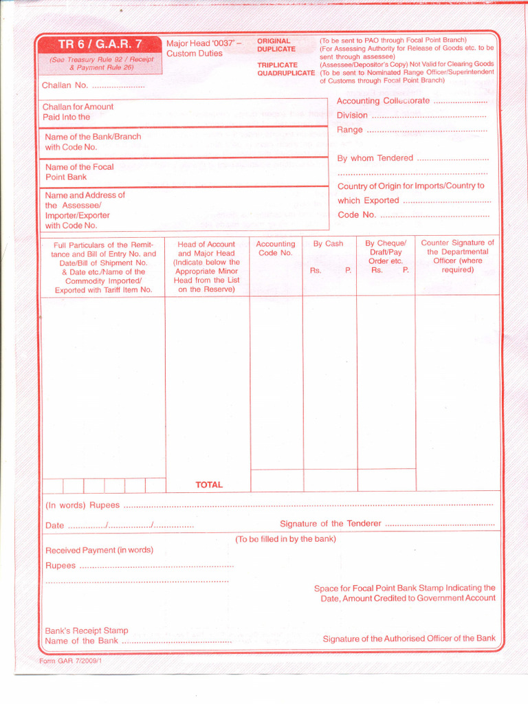 6 TR 6 Challan RD Cess1 | PDF