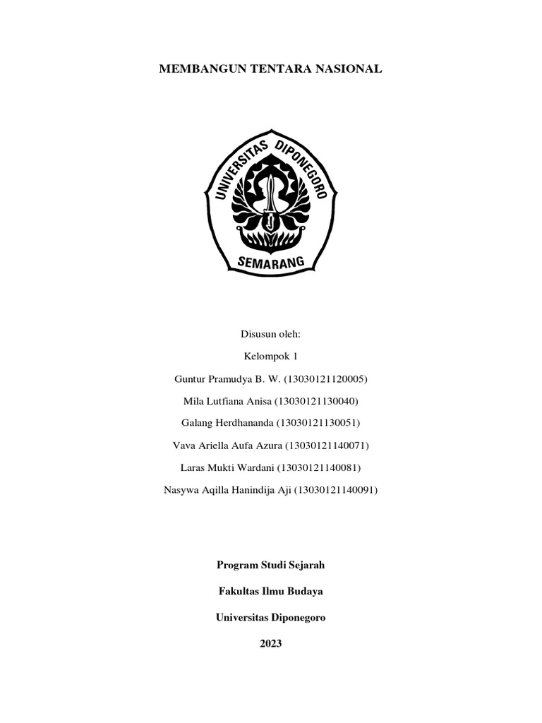 Paper Kelompok 1 - Membangun Tentara Nasional (Kel 4) | PDF