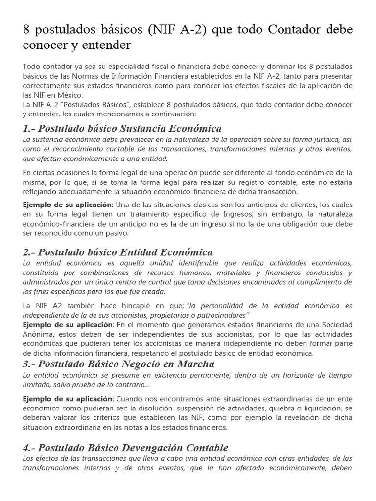 8 Postulados Básicos | PDF
